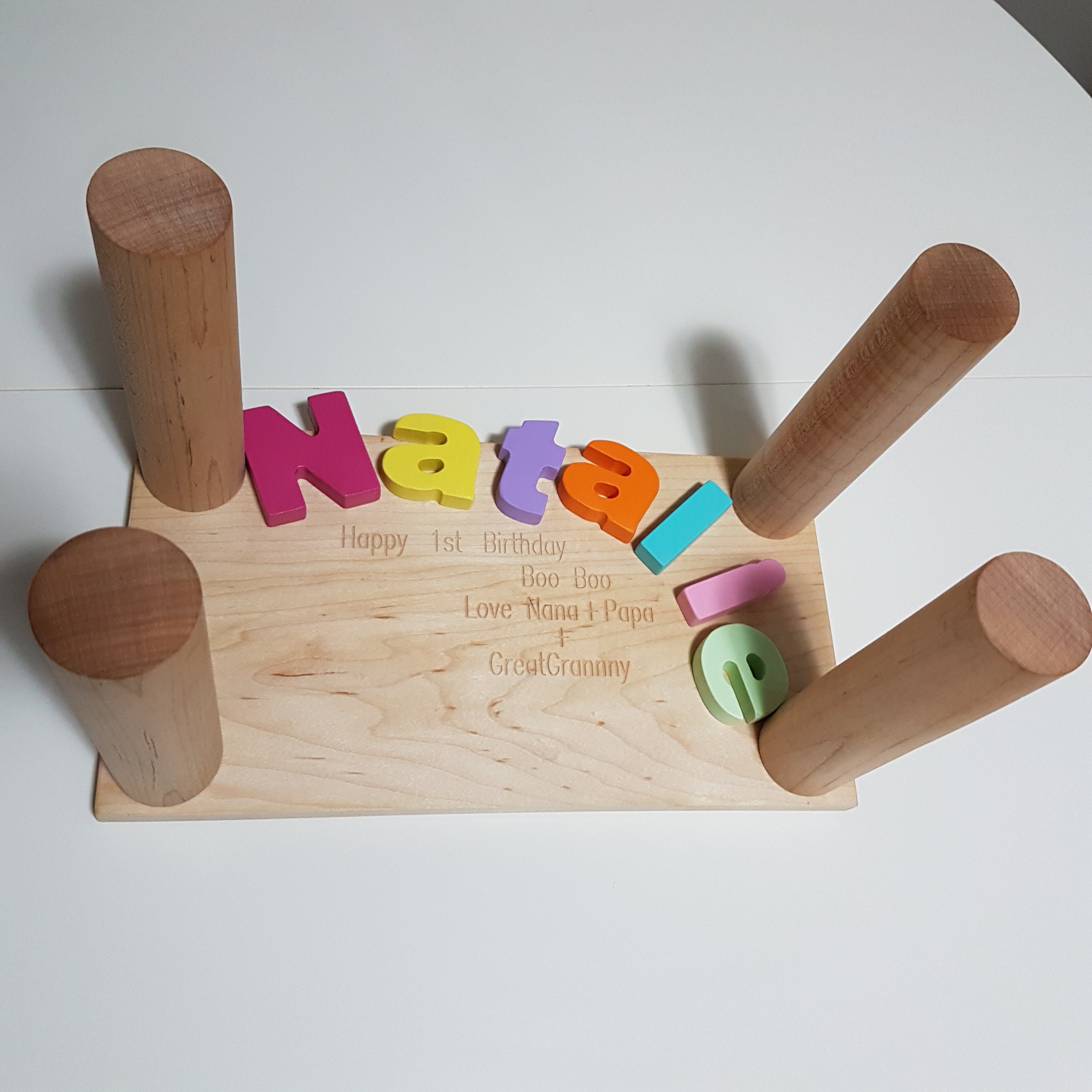 official store sale Wooden Name Puzzle Bench, Personalized Kids Puzzle ...