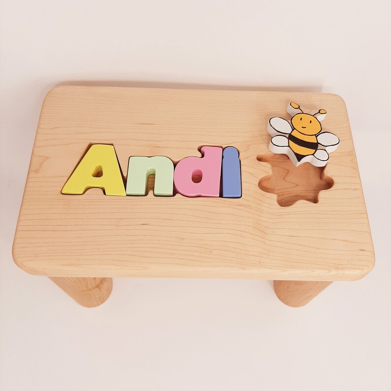 Wooden Name Puzzle Bench Personalized Kids Puzzle Name Bench - Etsy