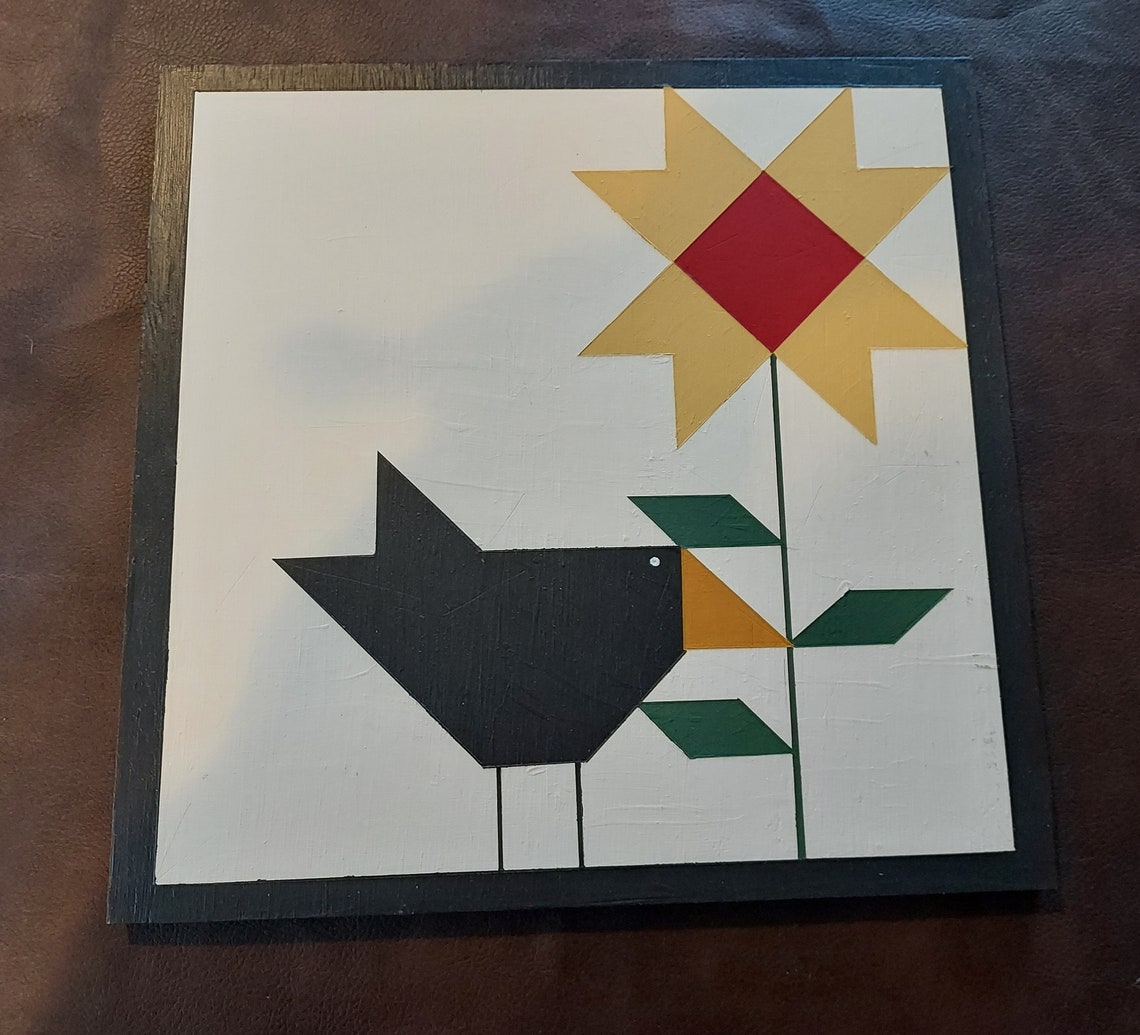 Barn Quilt, Crow Barn Quilt, Outdoor Quilt, Home Decor ,wall Art, Hand ...