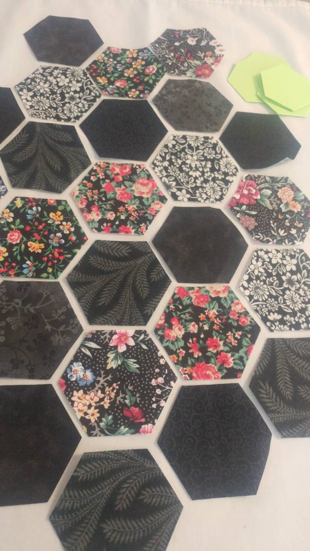 Pre Cut, Hexagon,hexie, 1" Finished Size. English Paper Piecing. Card ...