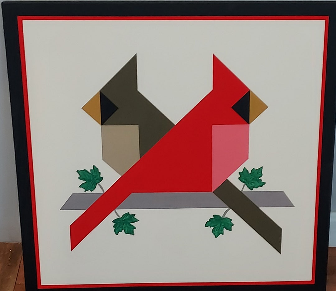 Barn Quilt, Cardinal Barn Quilt, Outdoor Quilt, Home Decor ,wall Art ...