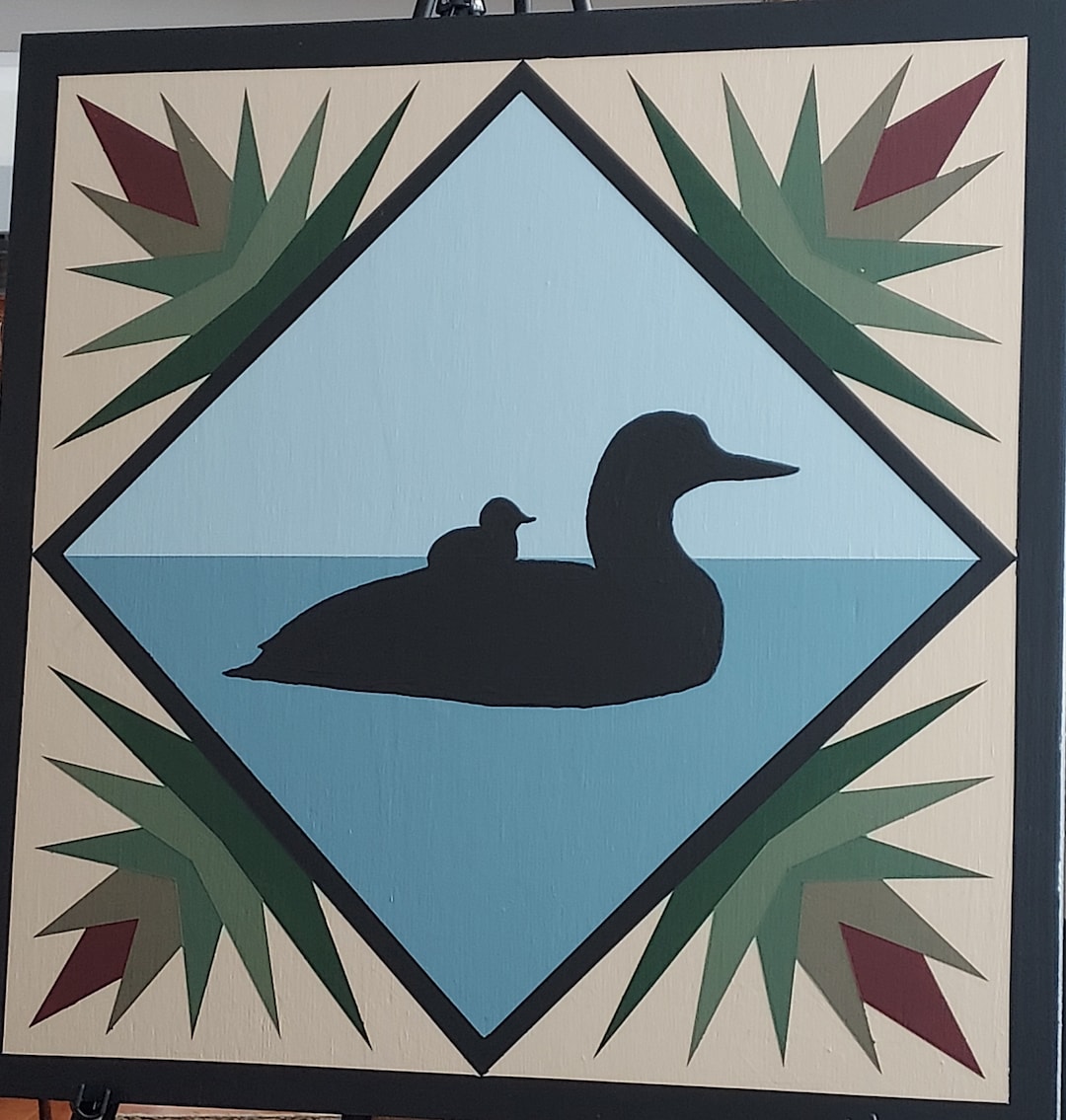 Barn Quilt, Loon Barn Quilt, Outdoor Quilt, Home Decor ,wall Art, Hand ...