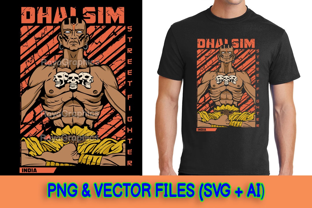 Dhalsim Fighter : Digital Download Design in SVG,PNG,AI Formats - Etsy