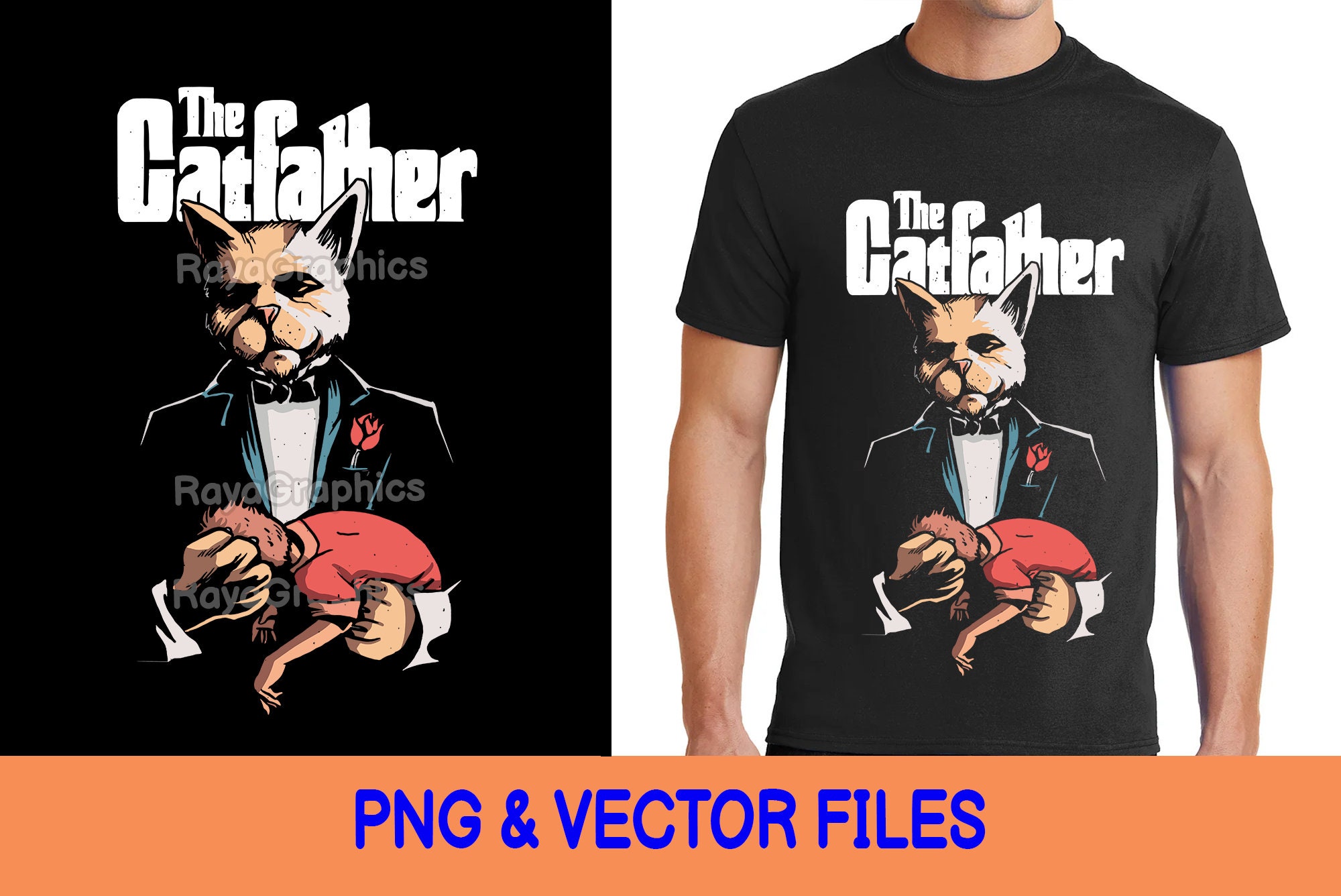 The Catfather Digital Download PNG and Vector AI Files - Etsy