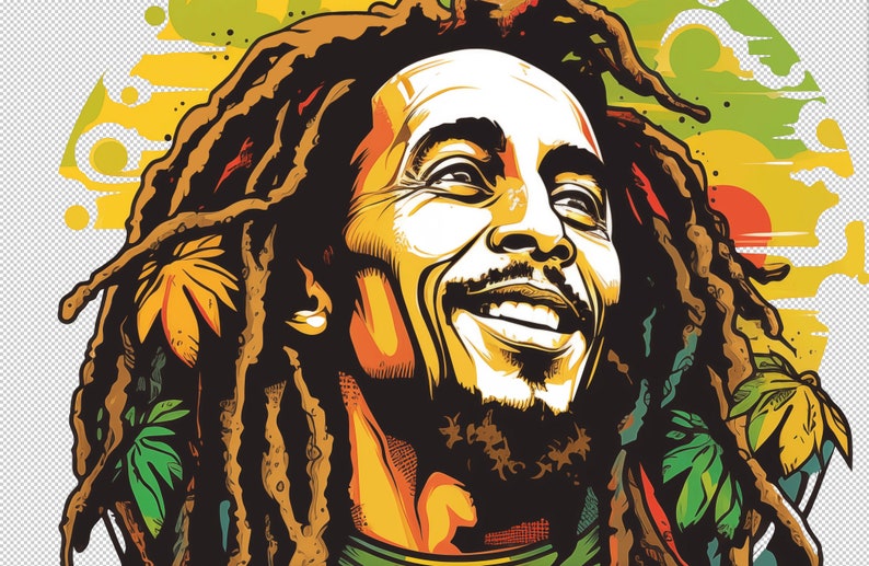 Bob Marley T-shirt Design - Digital Download High Resolution Png ...