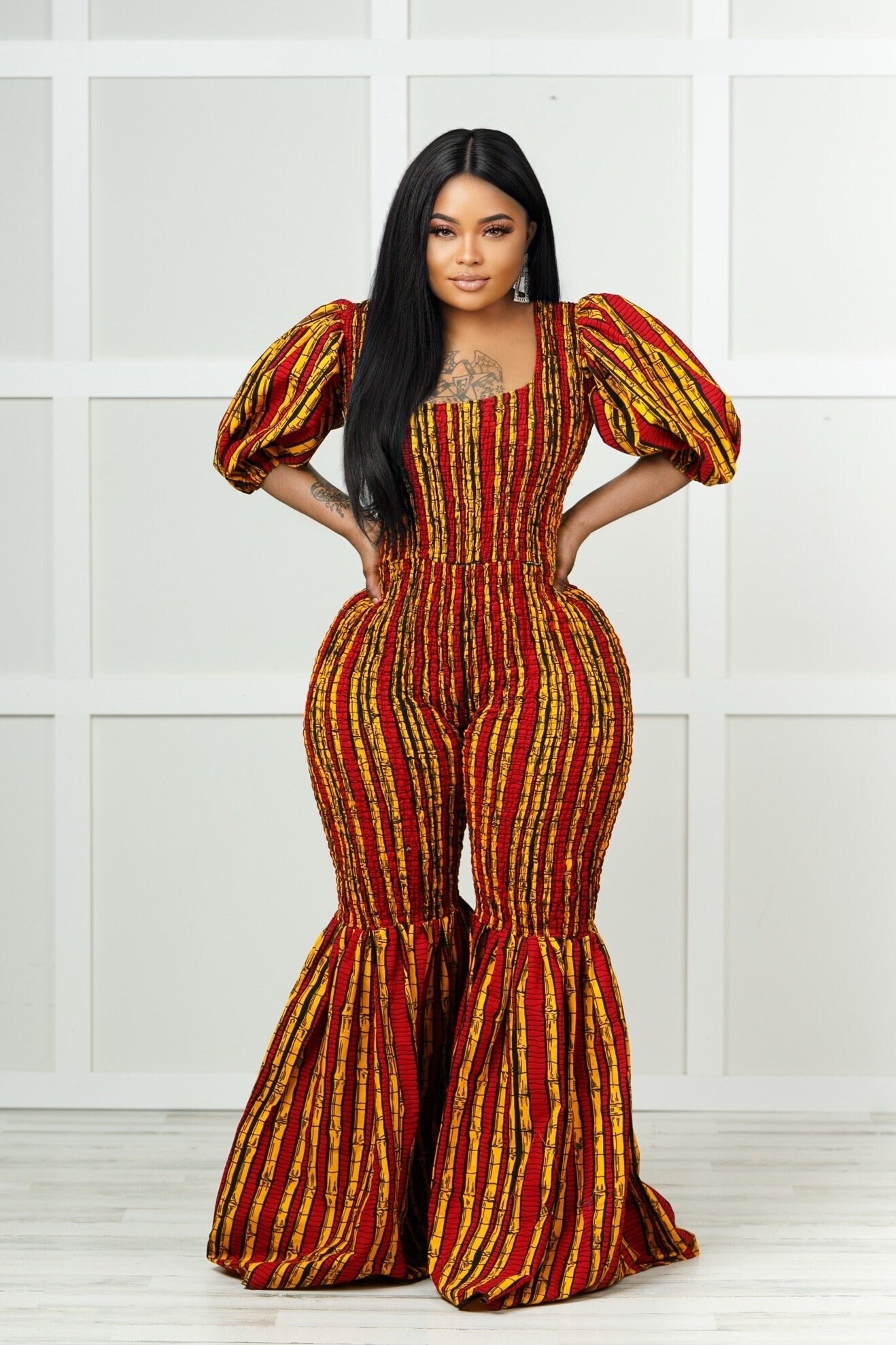 African Jumpsuit | Green Jumpsuit | African Print Jumpsuit | African ...