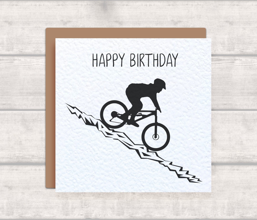 Mountain Bike Birthday Card - Cycling Enthusiast - King of the Mountain ...