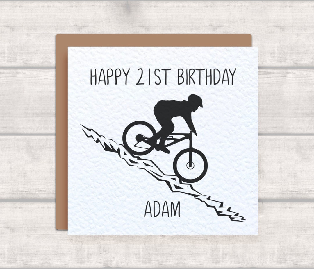 Personalised Mountain Bike Birthday Card - Cycling Enthusiast - Happy ...
