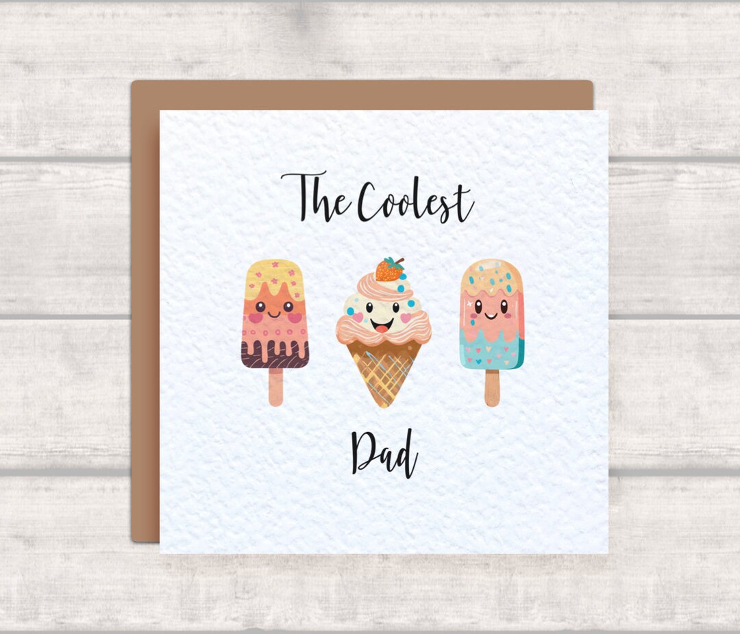 The Coolest Dad Card - Father's Day Card - Dad's Birthday Card ...