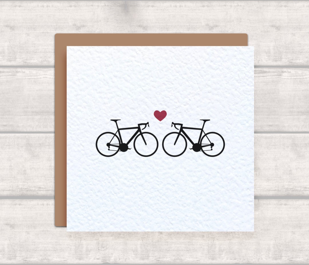 Bikes Wedding Anniversary Card Road Bicycles Cycling Card Cycling ...