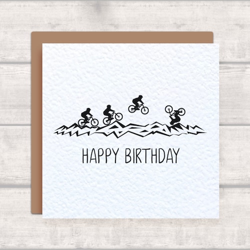 Funny Mountain Bike Birthday Card Mountain Bike Crash - Etsy UK