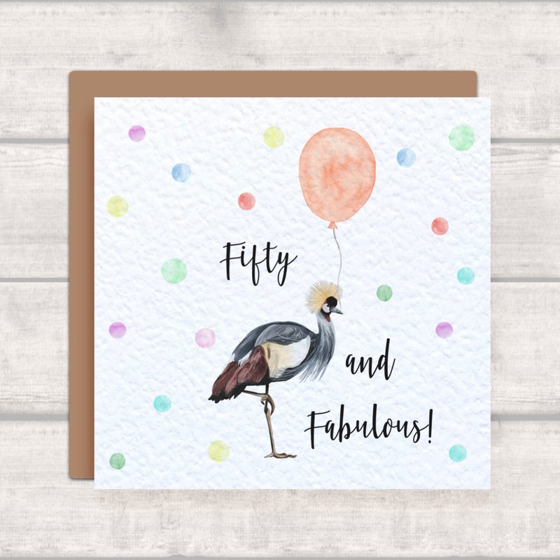 Safari 50 Birthday Card - Etsy UK