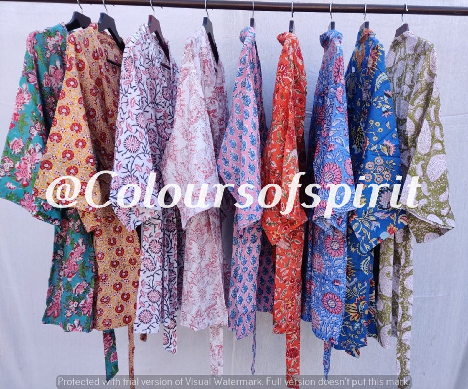 100% Cotton Kimono Robes Pure Cotton Kimono Cotton Kimono - Etsy