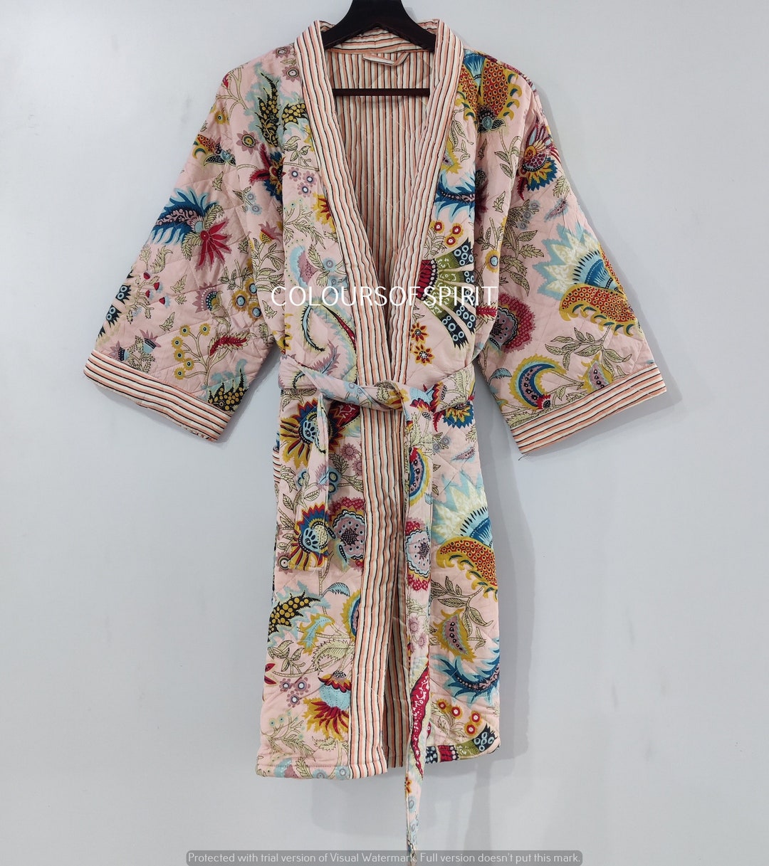 Boho Jacket Handmade Cotton Fabric Jacket Three Layer Jacket Printed ...