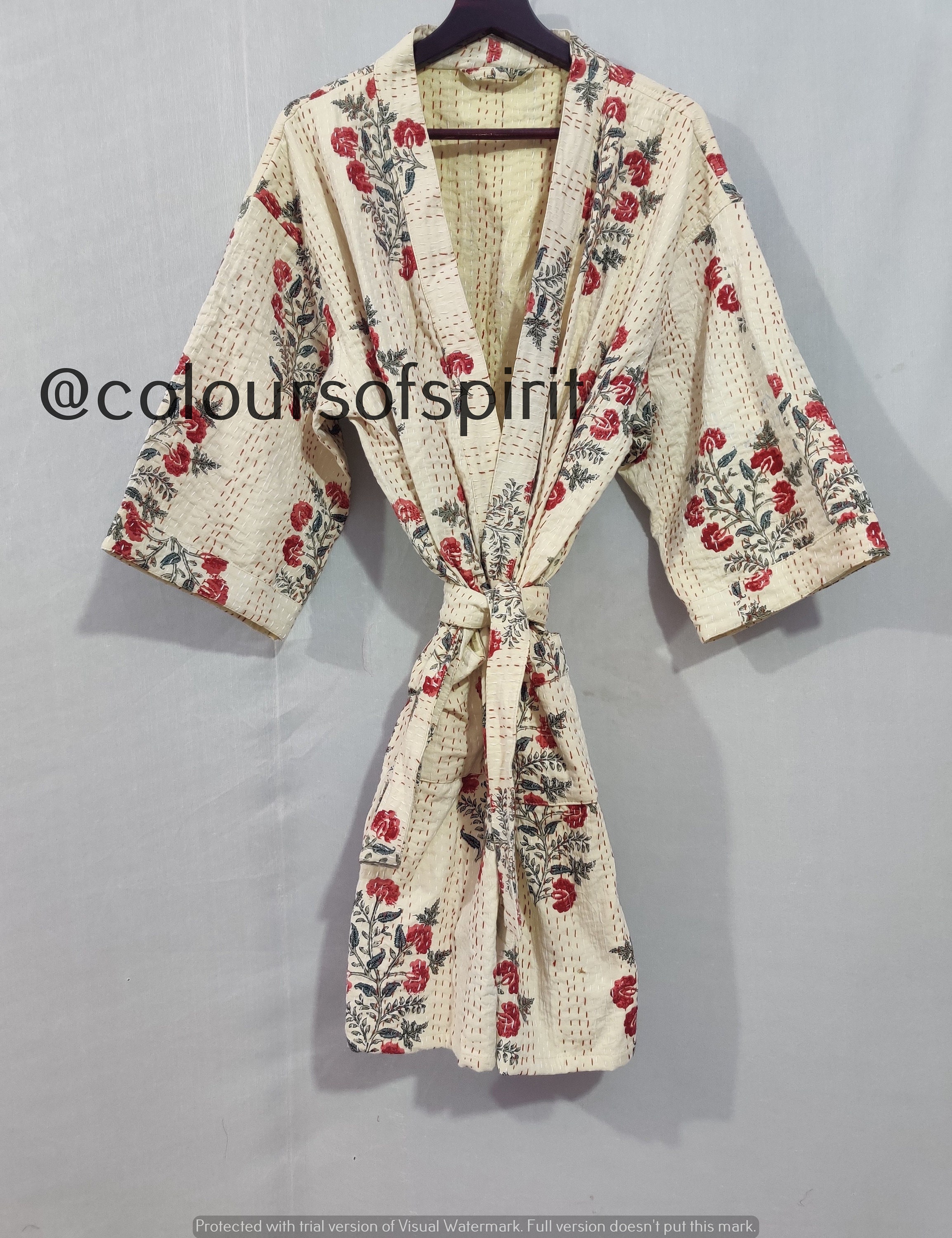 Cotton Printed Kantha Winter Coat Winter Two Layer Kantha - Etsy