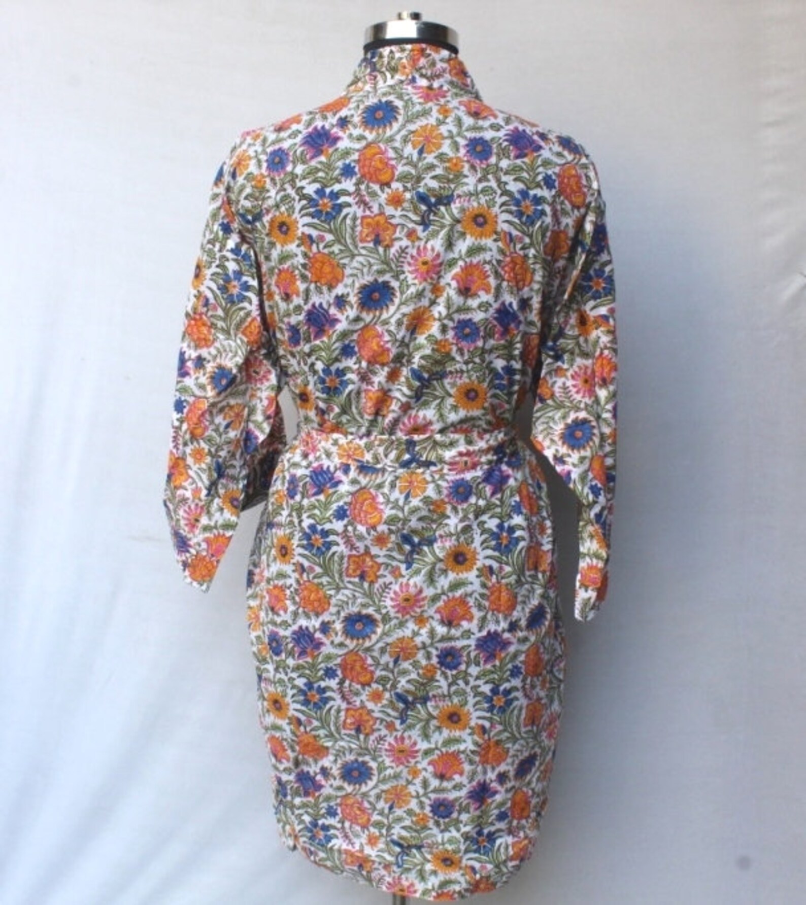 Hand Block Print Kimono Robe Ethnic Robe Changing Gown Body | Etsy