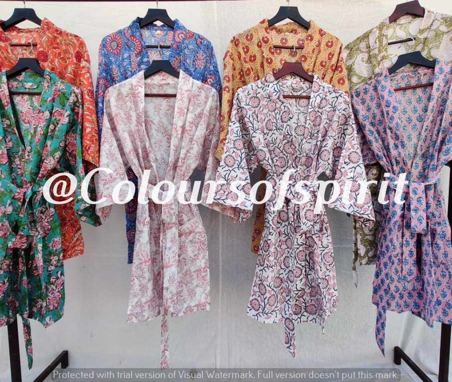 100% Cotton Kimono Robes Pure Cotton Kimono Cotton Kimono - Etsy