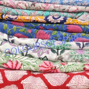 Assorted Lot Pure Cotton Hand Block Print Fabrics Cotton Pieces ...