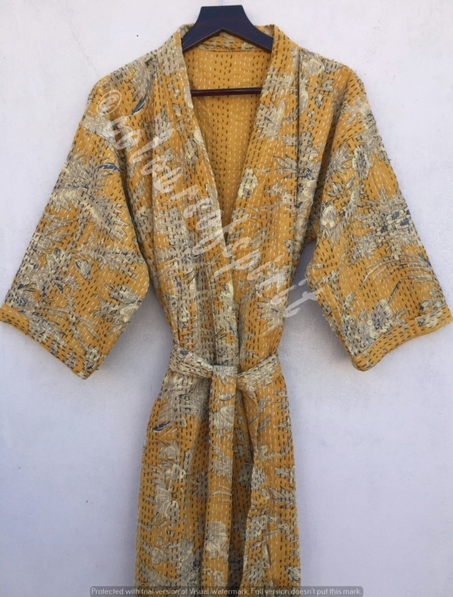 Robes Embroidery Robes Cotton Winter Robes kantha | Etsy