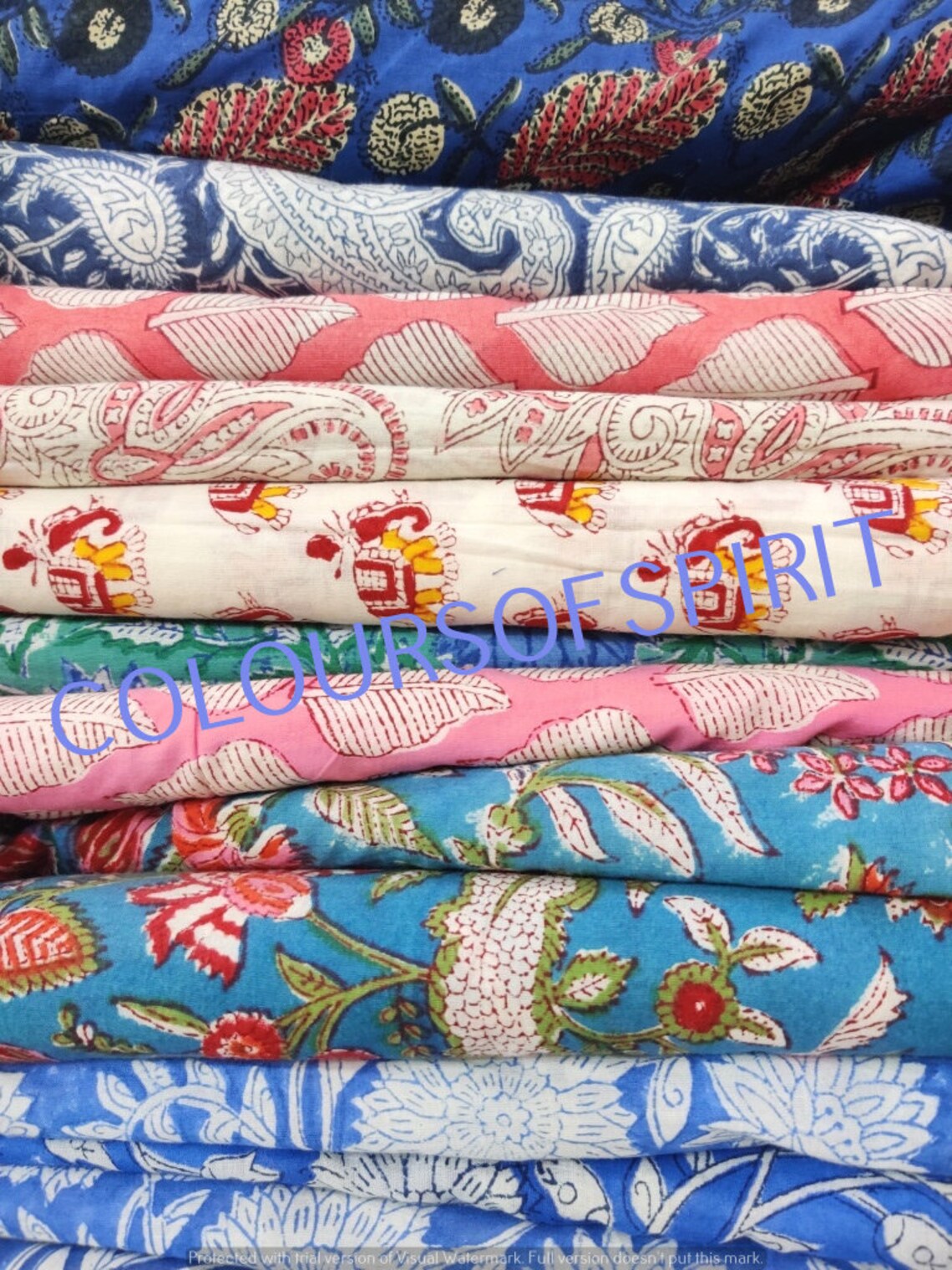 40 Block Print Fabric Scraps 4" X 4'' Squares Patches - Etsy