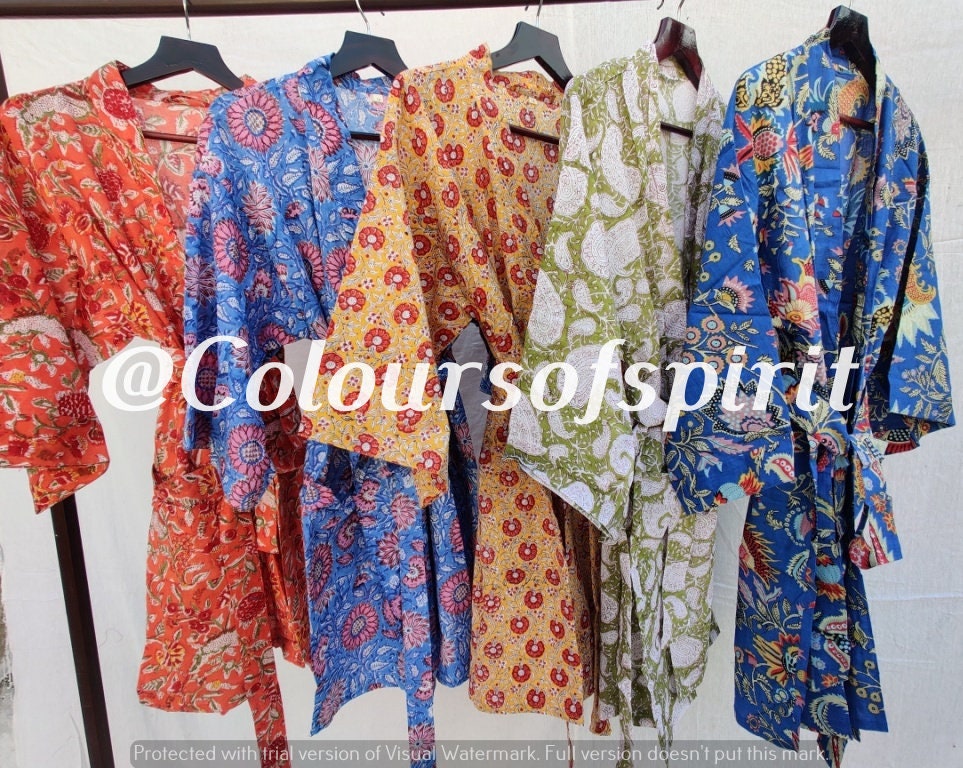 100% Cotton Kimono Robes Pure Cotton Kimono Cotton Kimono - Etsy