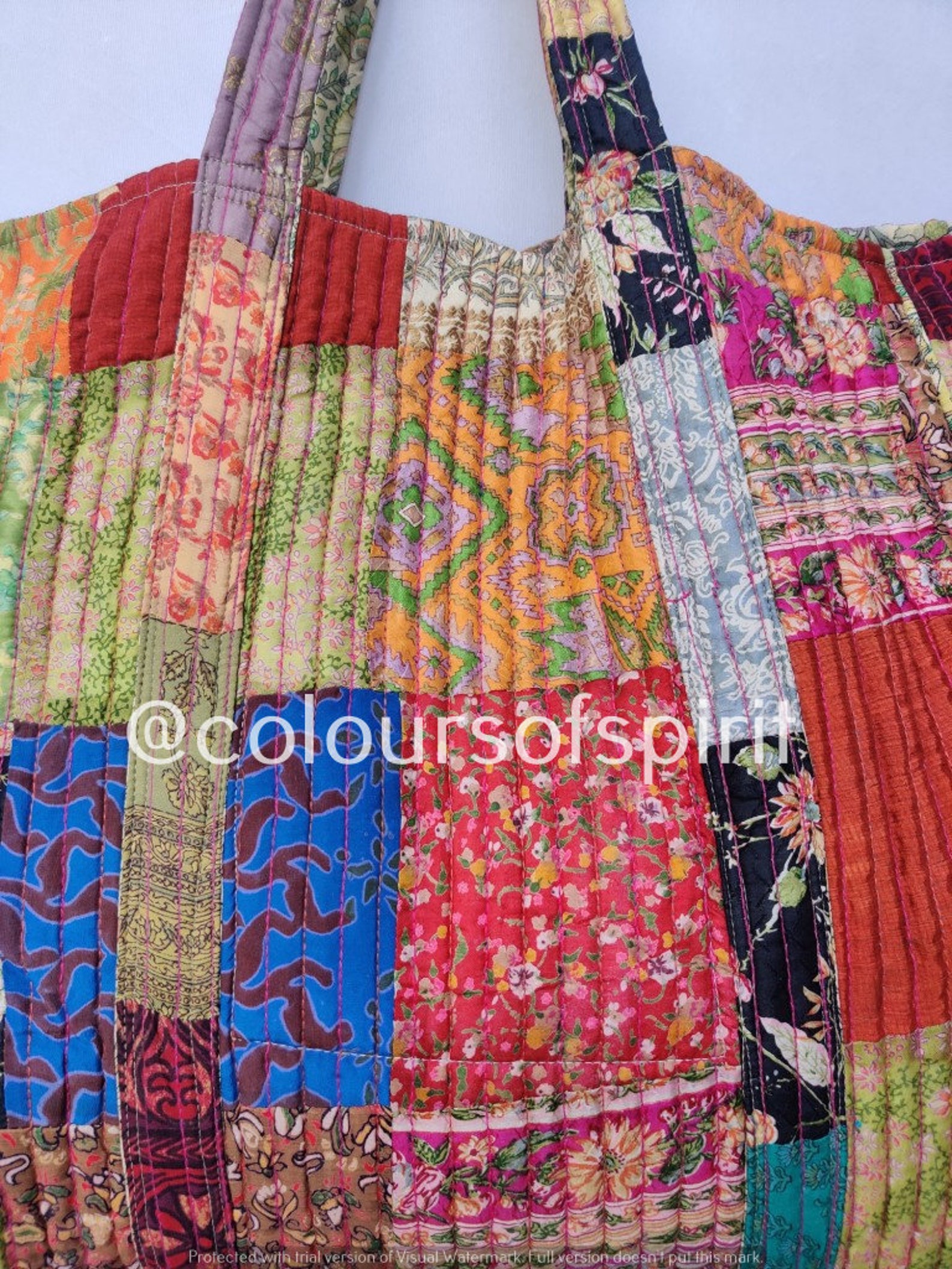 Patchwork Tote Bag PATTERN Large Quilted Tote Women's - Etsy