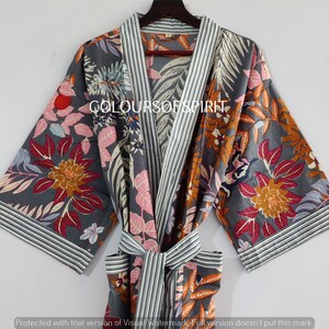 Floral Print Robes, Bridesmaid Robe, Floral Kimono, Beautiful Bridal ...