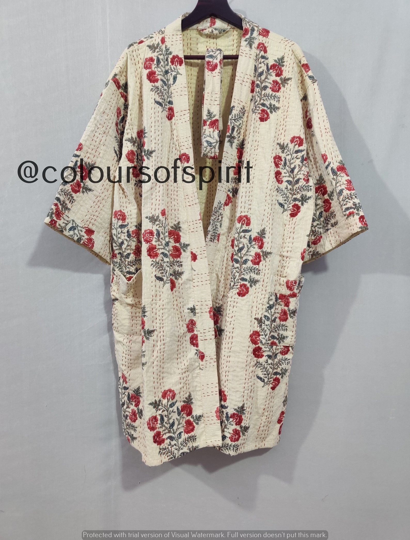 Cotton Printed Kantha Winter Coat Winter Two Layer Kantha - Etsy