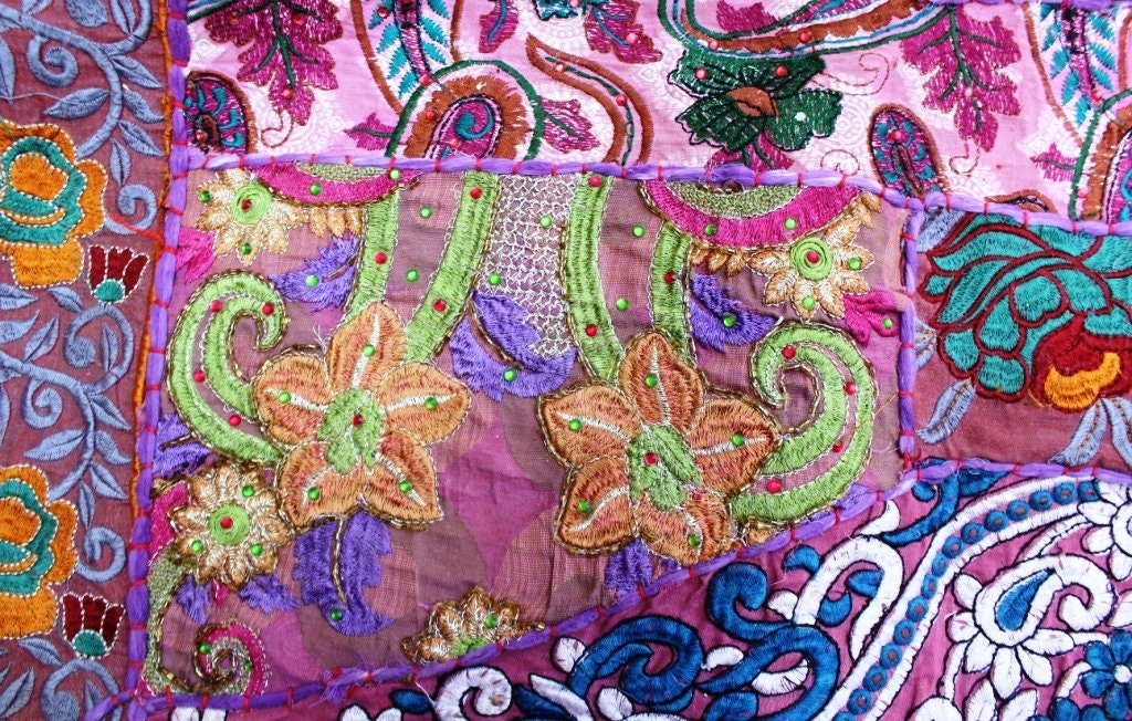 Handmade Vintage Tapestry Embroidered Patchwork Bohemian Hand | Etsy