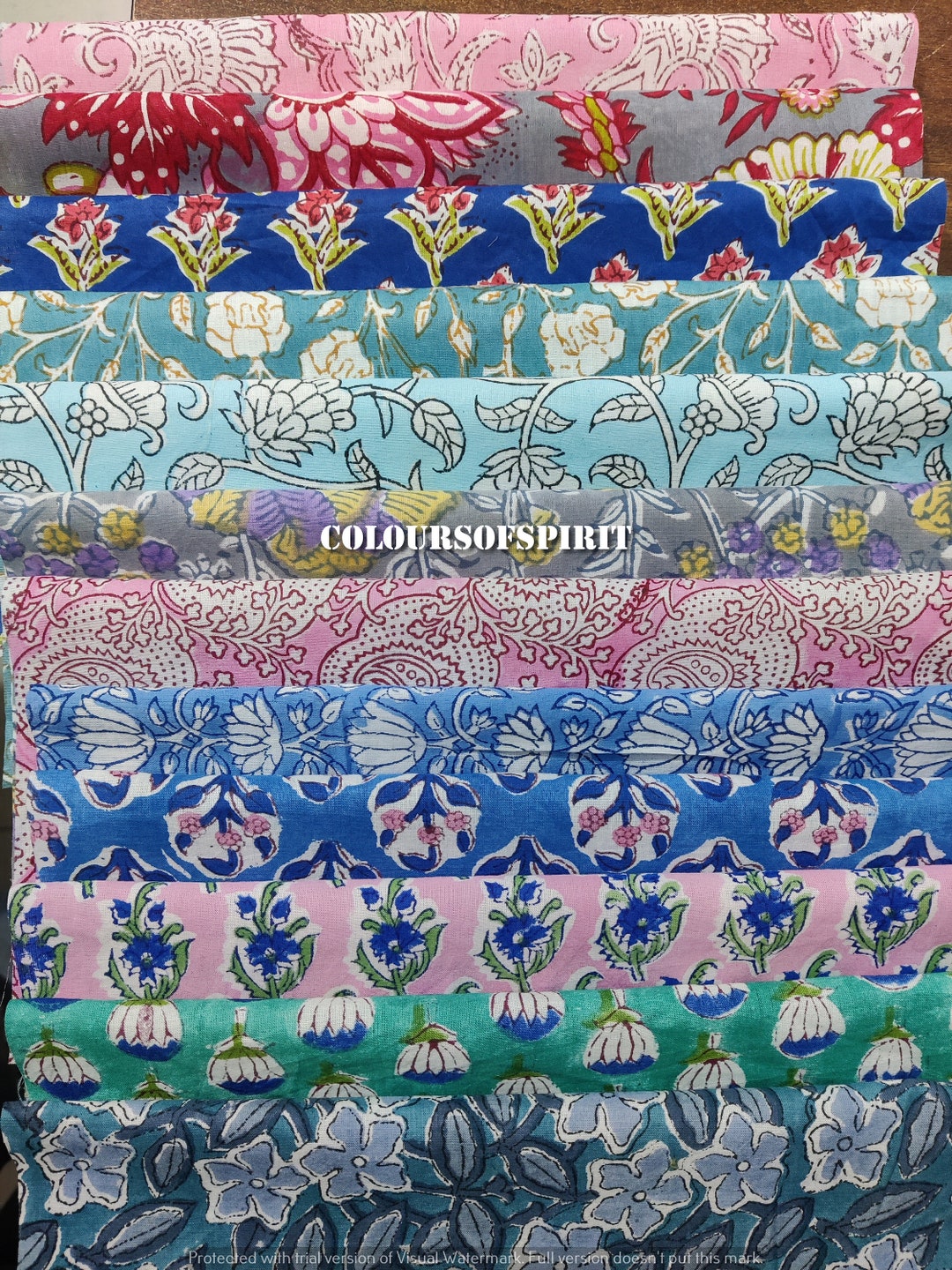 Assorted Lot Pure Cotton Hand Block Print Fabrics Cotton Pieces ...