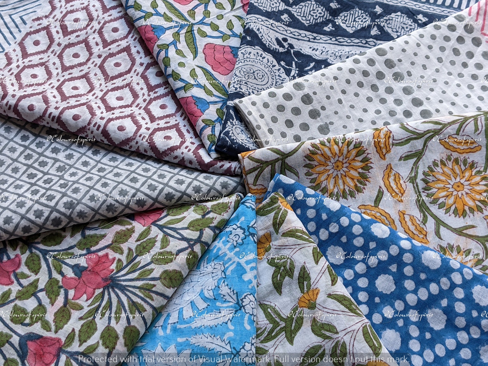 100% Indian Hand Block Print Beach Small Scarf Soft Voile - Etsy