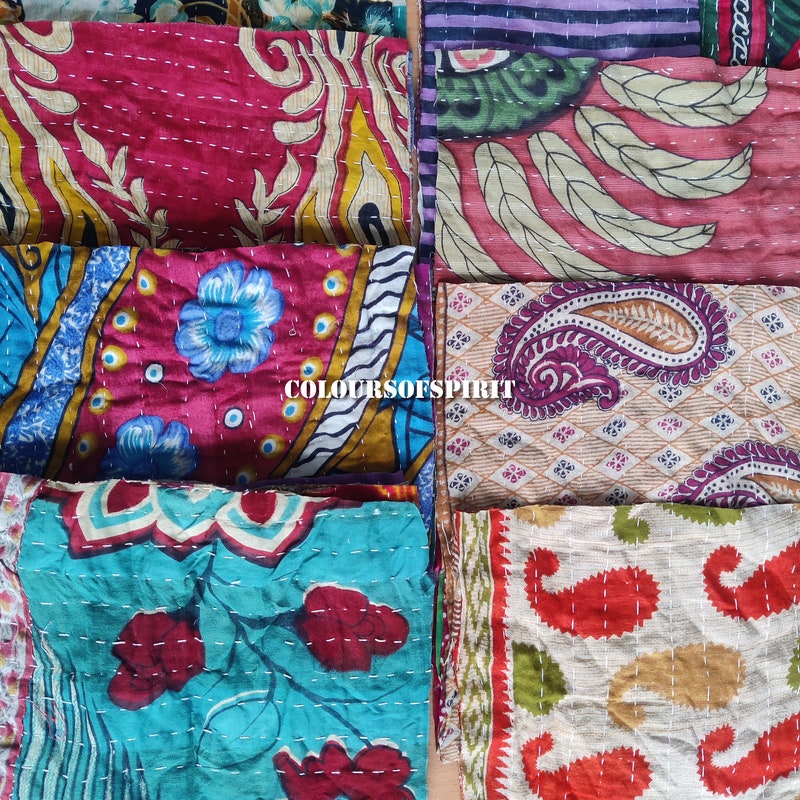 Kantha Fabric by the Yard - Etsy