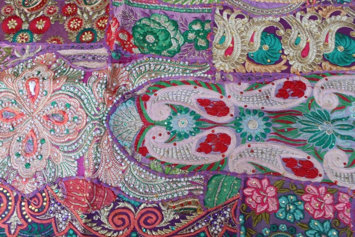 Vintage Bohemian Indian Patchwork Textile Wall Decor Wall Art | Etsy