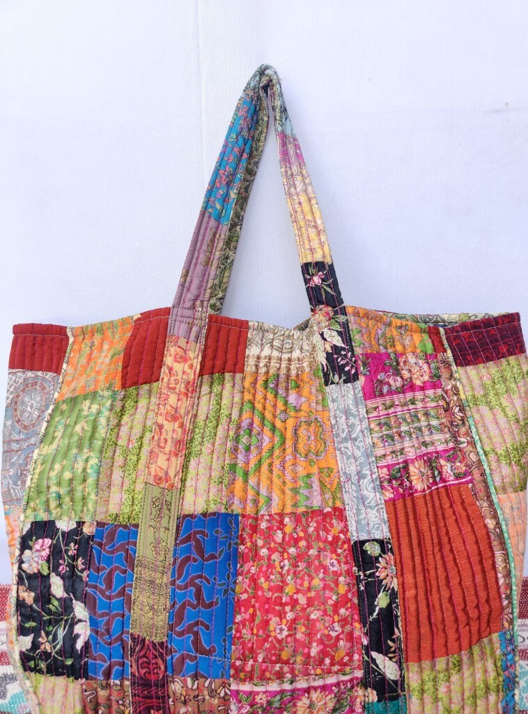 Patchwork Tote Bag PATTERN Large Quilted Tote Women's | Etsy