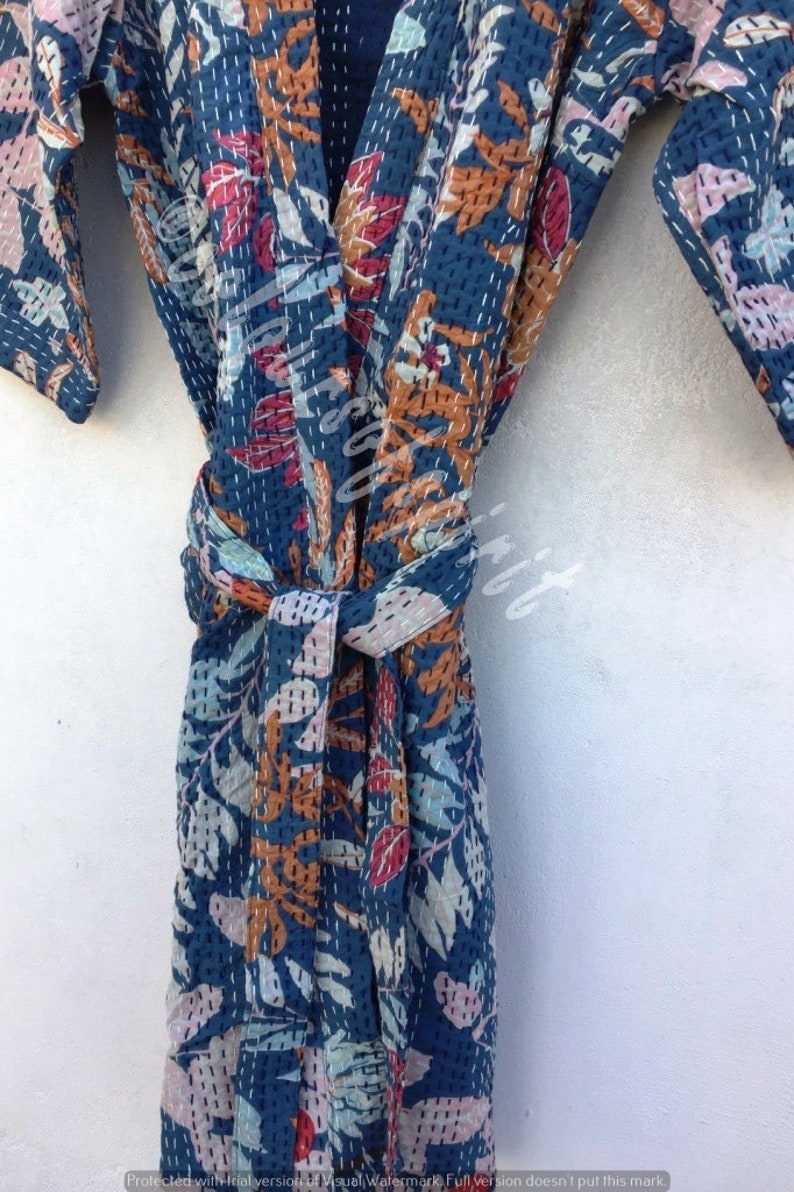Robes Embroidery Robes Cotton Winter Robes Kantha | Etsy