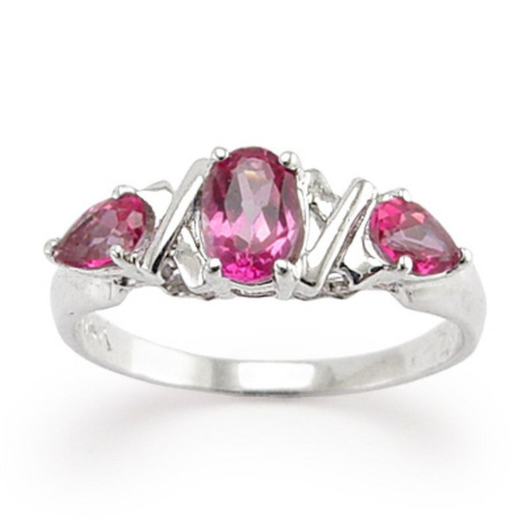 14k White Gold Pure Pink Mystic Fire Topaz Ring - Etsy
