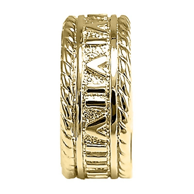 Men's 14k Solid Yellow Gold Roman Design Ring #R1199 - Etsy
