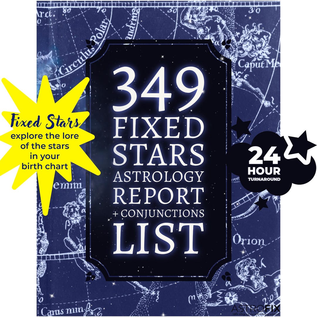 349 Fixed Stars Astrology Report Plus Conjunctions List | Advanced - Etsy