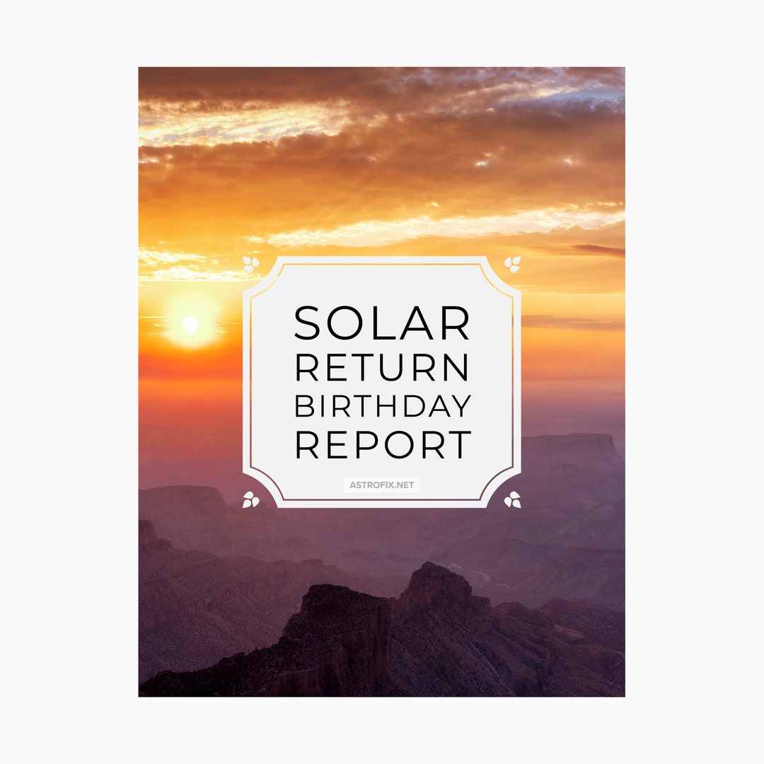 Solar Return Birthday Report - Etsy