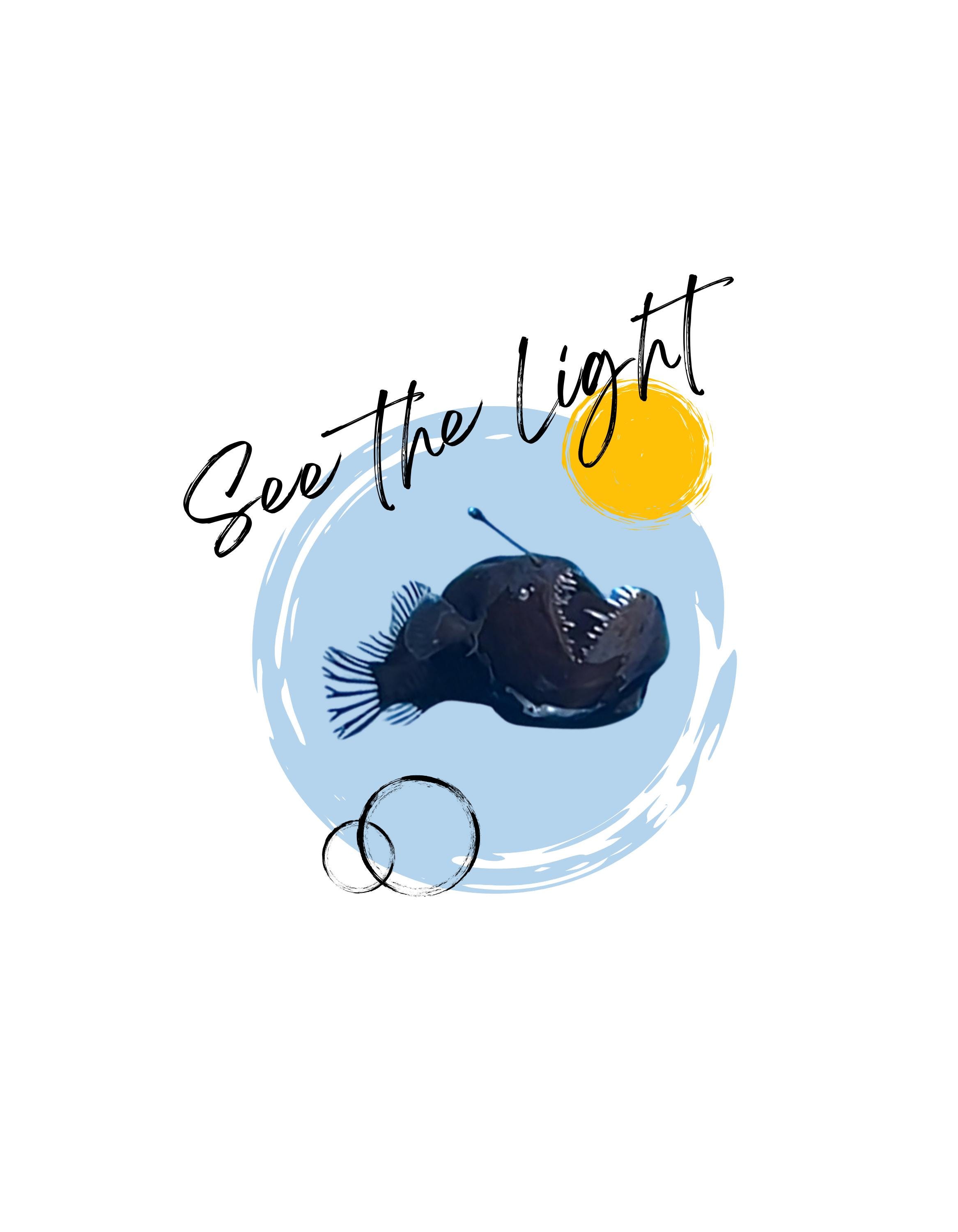 Female Anglerfish Digital Print Pack – 5 X Deep Sea Art Designs for T ...