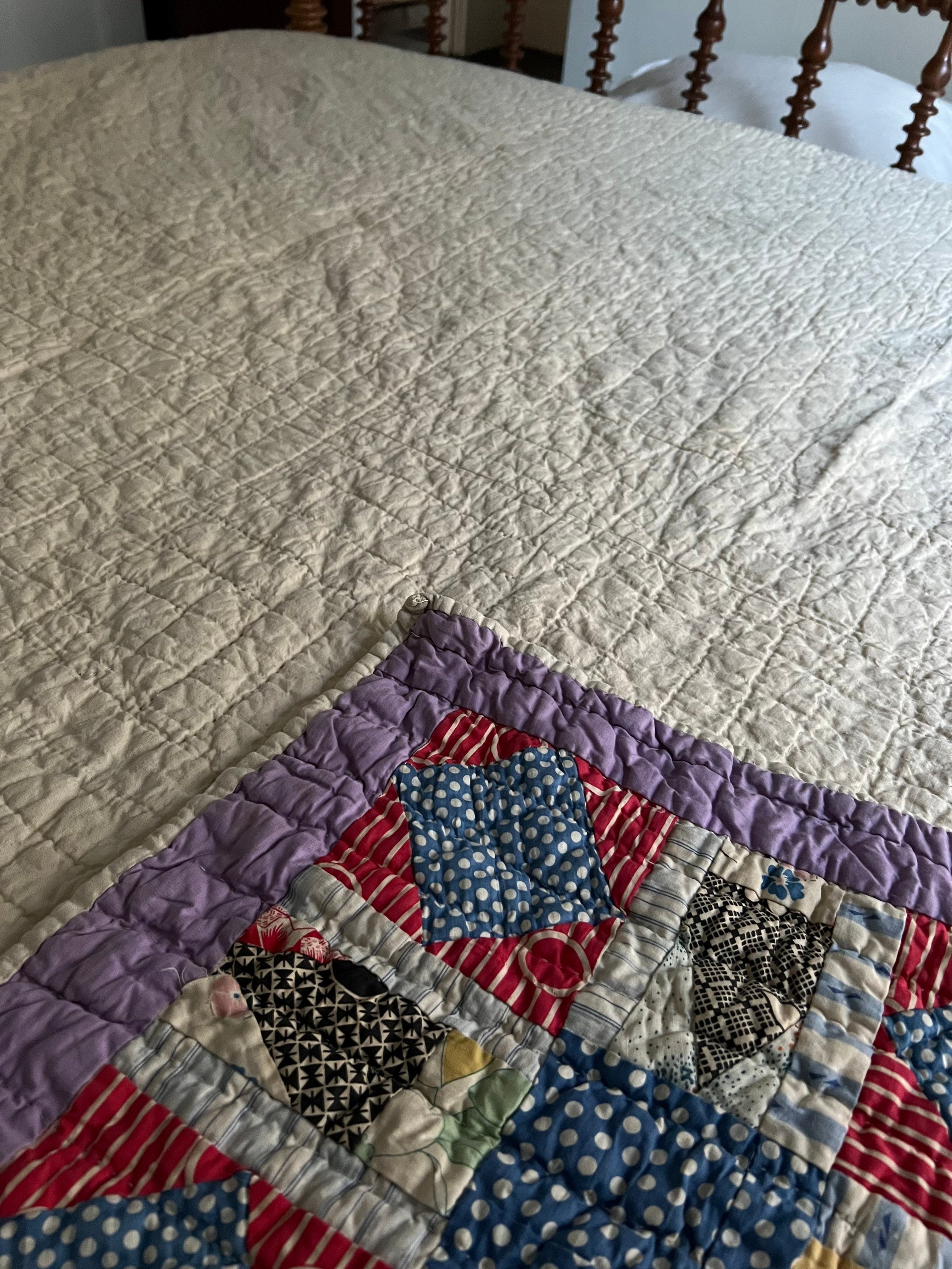 Vintage Patchwork Quilt Stunning Colors and Patterns. - Etsy