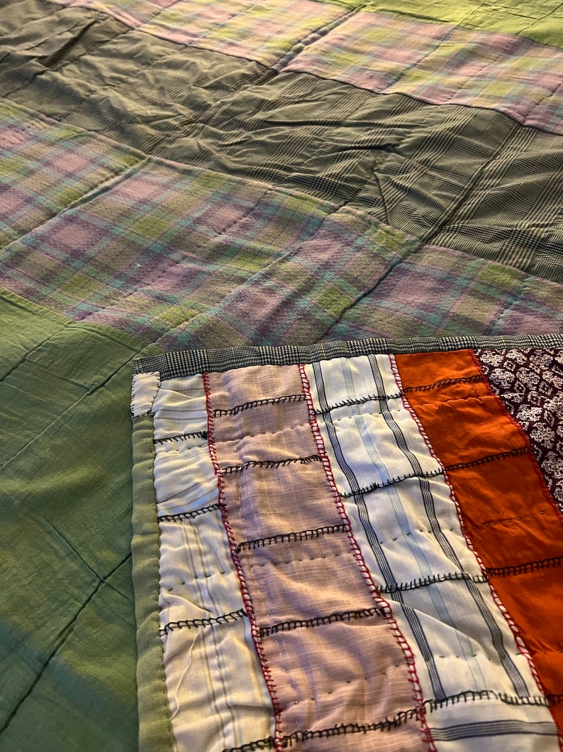Vintage Patchwork Quilt - Hand Made. - Etsy