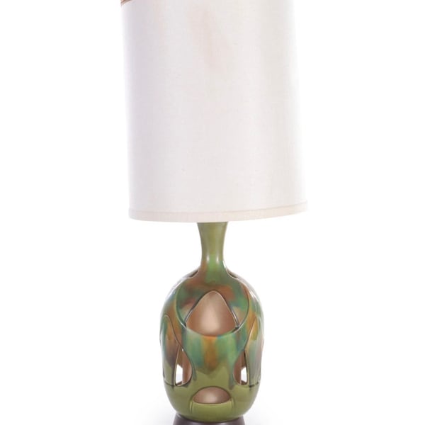 Green Ceramic Lamp - Etsy