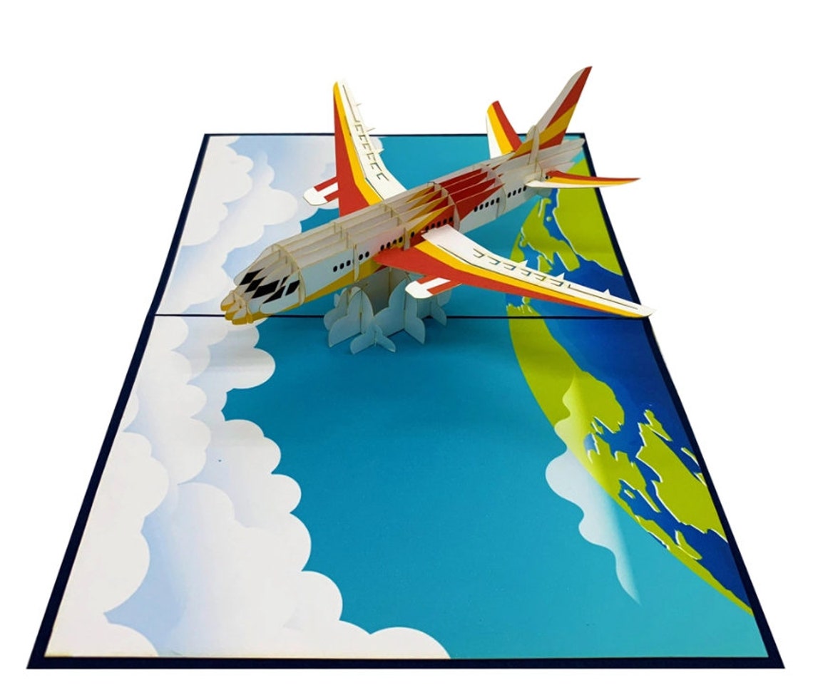 Plane Pop up Card - Etsy