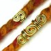 Set of 2 Dread Jewelry Metal Gold Silver Brass Bronze Dread Beads ...