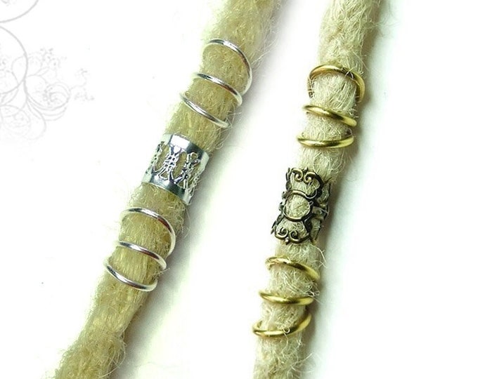 Set of 3 Dread Beads Gold Colored, Rings for Dreads, Tube Dread Jewelry ...