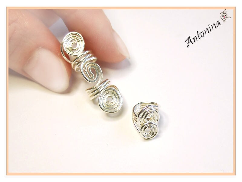 Set of 2 Dread Jewelry Metal Gold Silver Brass Bronze Dread Beads ...