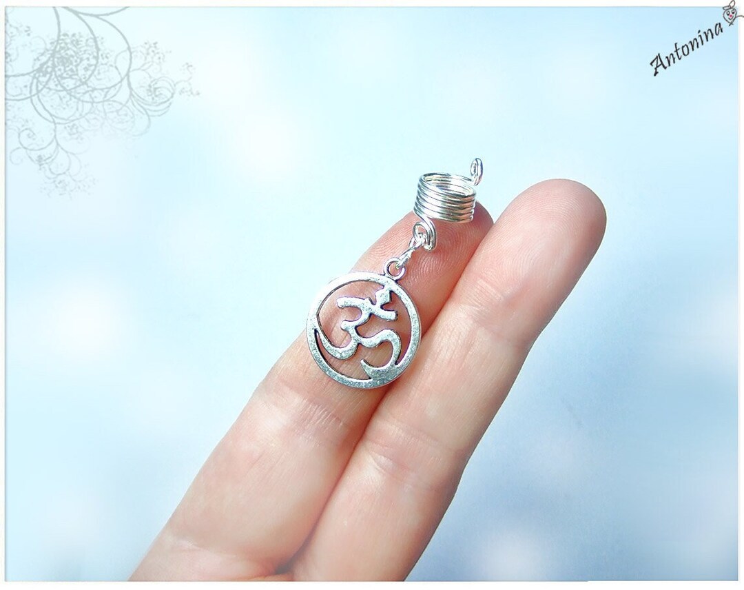 OM Pendant Dread Jewelry With Aum Mantra Metal Bead Buddhism Sanskrit ...