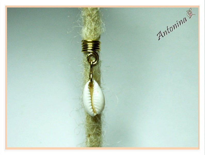 Shell Dread Jewelry Real Cowrie Hair Rings Mermaid Dread Bead Braid ...