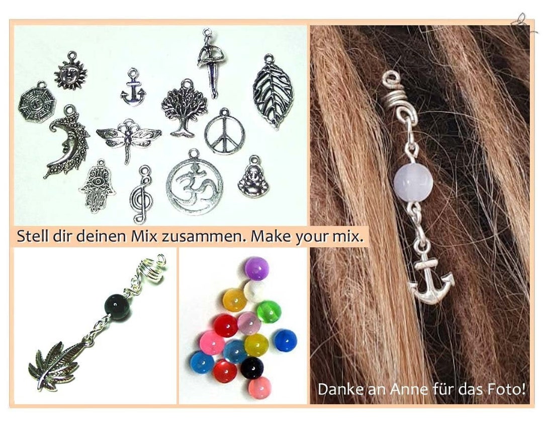 Dread Jewelry With Pendant and Pearl as Desired Dreadbead Metal ...